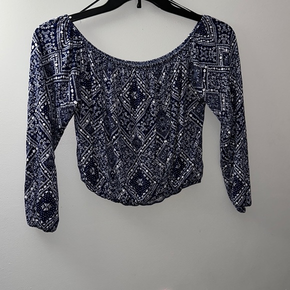 H&M | Tops | Hm Off The Shoulder Crop Top | Poshmark